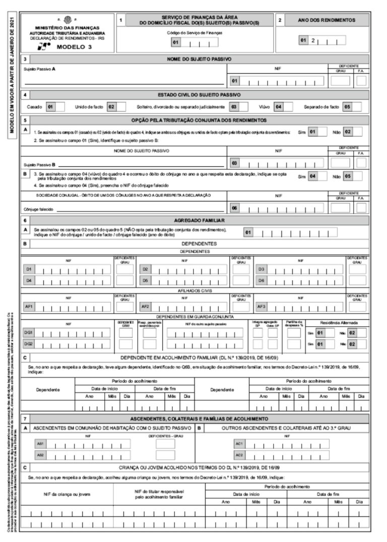 Governo publica novos modelos de IRS. Saiba como preencher a declaração ...